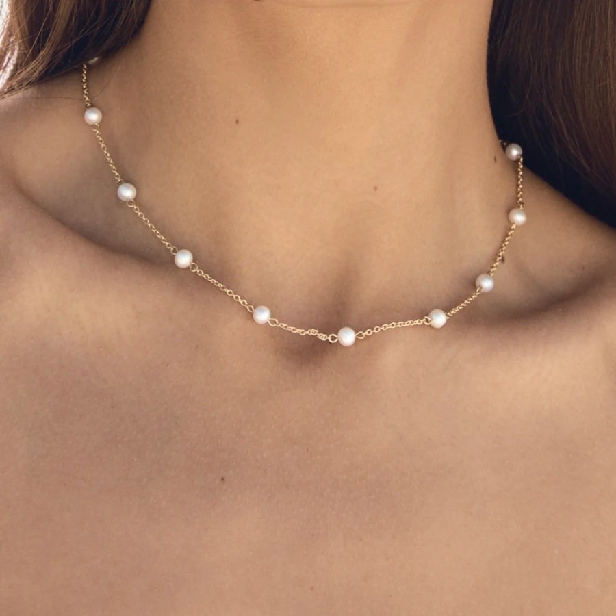 Natural Freshwater Pearl Necklace Blackxpace